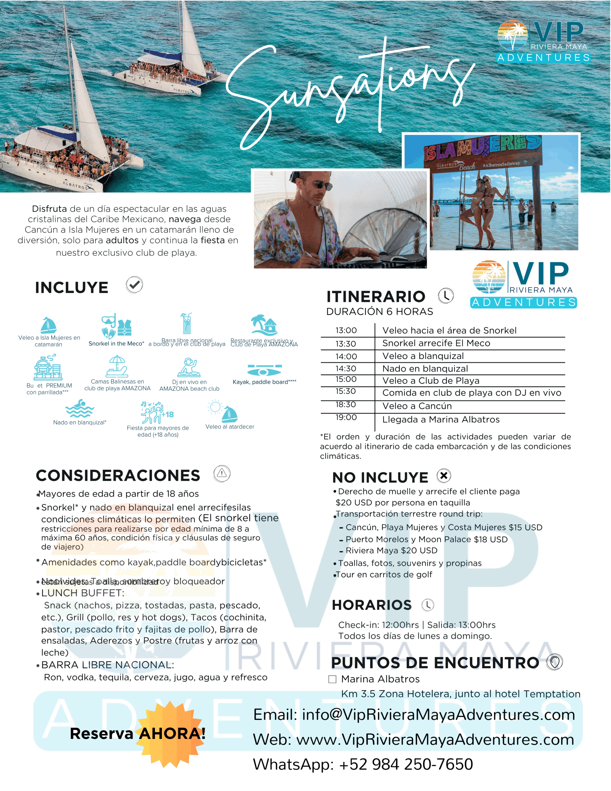 Isla Mujeres Sunsations Catamaran Tour - Vip Riviera Maya Group